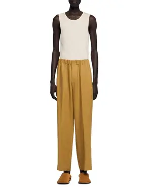 Sandro Alpha Wide Leg Elastic Trousers - Nut