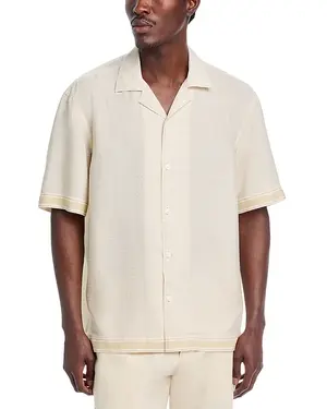 BOSS C-lars Camp Collar Casual Button Shirt - Open Beige