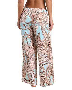 L'Agence Geraldine Paisley Cover Up Pants - Multi