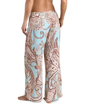 L'Agence Geraldine Paisley Cover Up Pants - Multi