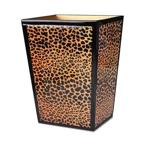MIKE & ALLY Congo Waste Basket And Liner - Leopard