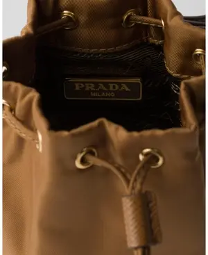 Prada Mini Icon Re-nylon Keychain Charm - Brown