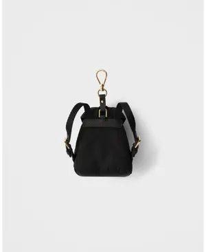 Prada Mini Icon Re-nylon Keychain Charm - Black