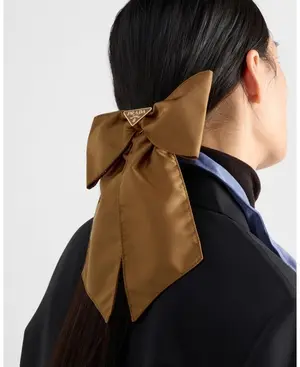 Prada Re-nylon Hair Clip - Brown