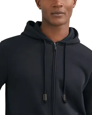 REISS Zip Through Drawstring Hoodie