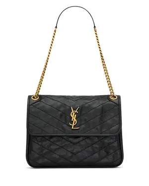 Saint Laurent Niki Tripouch Bag - Black
