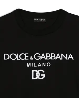 Dolce & Gabbana Flocked Logo Jersey T-shirt