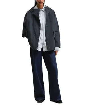Barbour Kingswood Hooded Jacket - Dark Navy/navy Gingham