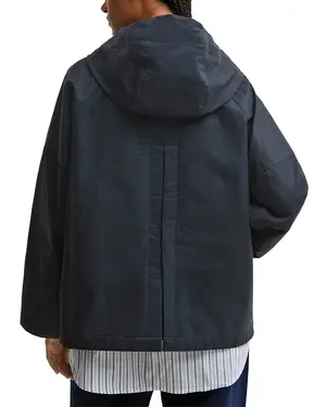 Barbour Kingswood Hooded Jacket - Dark Navy/navy Gingham
