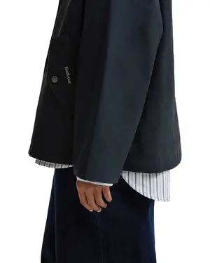 Barbour Kingswood Hooded Jacket - Dark Navy/navy Gingham