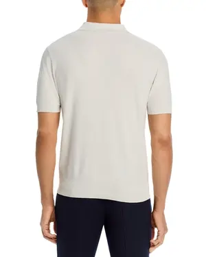 Boglioli Garment Dye Pique Knit Johnny Collar Polo - Cream