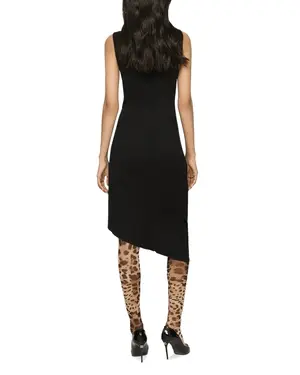 Dolce & Gabbana Milano Rib Jersey Midi Dress