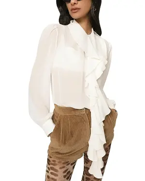 White Frill Blouses