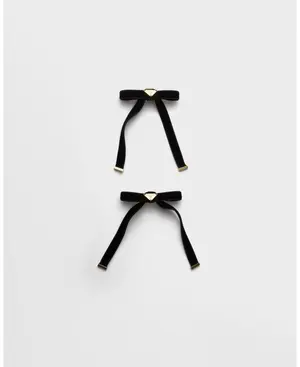 Prada Velvet Hair Clips Set Of 2