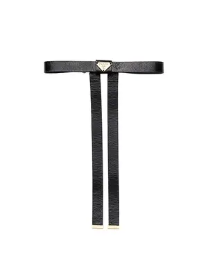 Prada Leather Hair Clip - Black