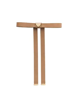 Prada Leather Hair Clip - Powder