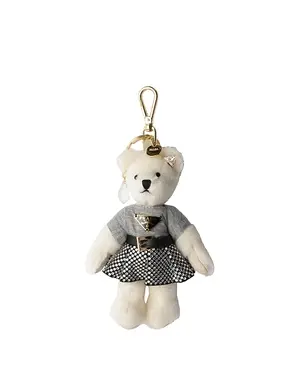 Prada Teddy Key Ring Charm - White