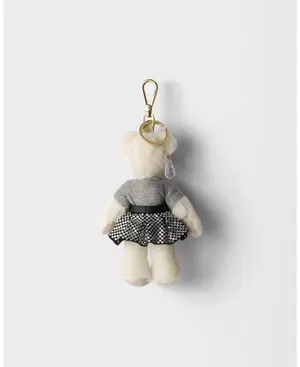 Prada Teddy Key Ring Charm - White