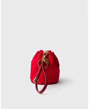 Prada Mini Icon Re-nylon Keychain Charm - Red