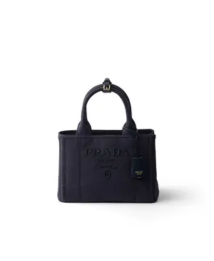 Prada Jardiniere Small Cotton Canvas Tote - Blue