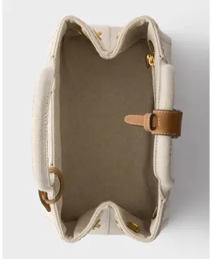 Prada Jardiniere Small Cotton Canvas Tote - Neutral