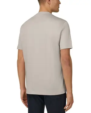 Boggi Milano Regular Fit Silk Blend Crewneck T-shirt - Sand