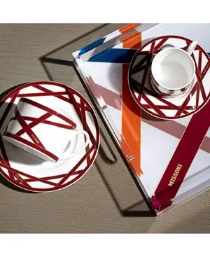 Missoni Nastri Soup Plate, Set Of 2 - Bordeaux