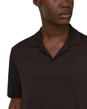 Boggi Milano Mini Jacquard Open Collar Shirt - Dark Brown