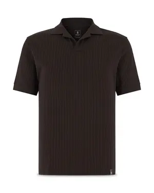 Boggi Milano Mini Jacquard Open Collar Shirt - Dark Brown