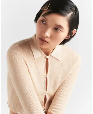 Prada Plexiglas And Metal Barrette - Neutral