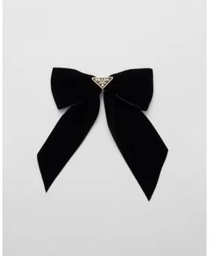 Prada Velvet Bow Hair Clip