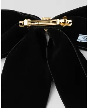 Prada Velvet Bow Hair Clip