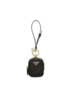 Prada Re-edition 1978 Re-nylon Mini-pouch With Keychain - Black