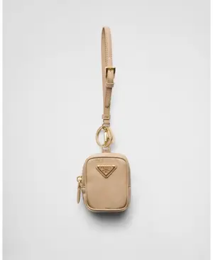 Prada Re-edition 1978 Re-nylon Mini-pouch With Keychain - Brown