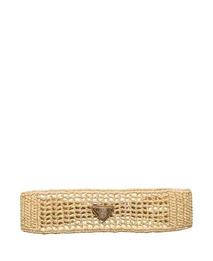 Prada Crochet Hairband - Neutral