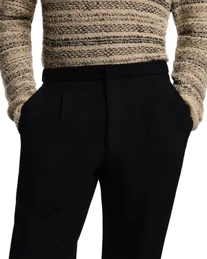 Emporio Armani Regular Fit Gabardine Trousers - Black