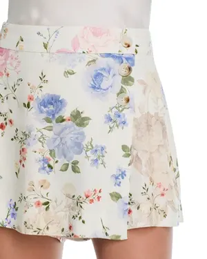 Aqua Floral Skort