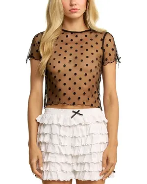 ELEVATOR DISCO Mood Swings Lace Top - Black
