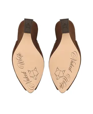 NAKED WOLFE Ronnie Wedge Heels - Brown