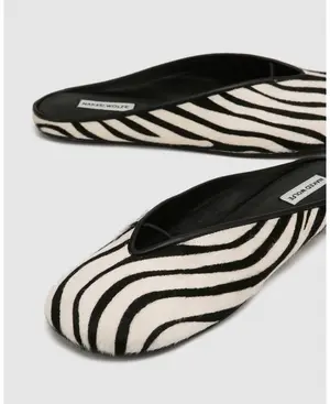 NAKED WOLFE Pippa Studded Ballet Flats