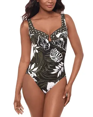 Miraclesuit Elle Dorado Escape One Piece Swimsuit - Black/multi