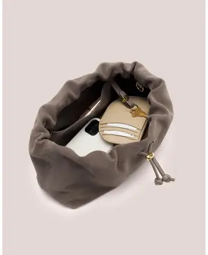 Cuyana Suede Mini Dia Bag - Clay