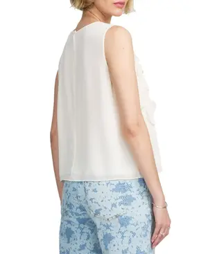 ELLE COLLECTION Floral Applique Shell - Pink