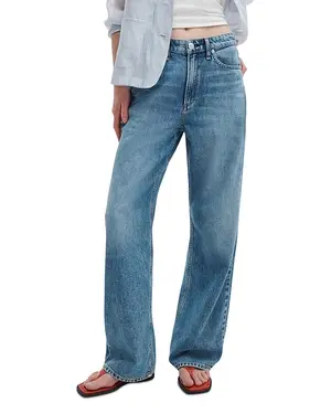 Rag & Bone Featherweight Logan High Rise Wide Leg Jeans - Lyon