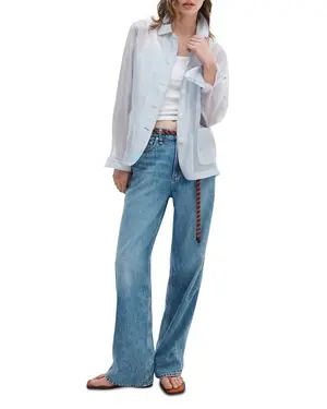 Rag & Bone Featherweight Logan High Rise Wide Leg Jeans