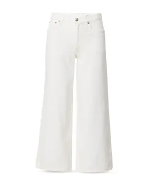 Rag & Bone Featherweight Andi High-rise Wide-leg Jeans - White