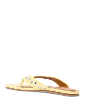Staud Nova Thong Sandals With Stud Embellishments