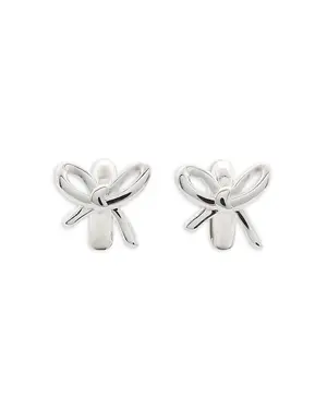 Kate Spade New York Bow Huggie Hoop Earrings - Silver