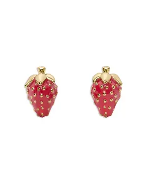 Kate Spade New York Secret Garden Strawberry Stud Earrings - Red