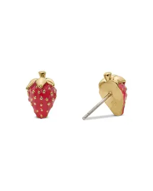 Kate Spade New York Secret Garden Strawberry Stud Earrings